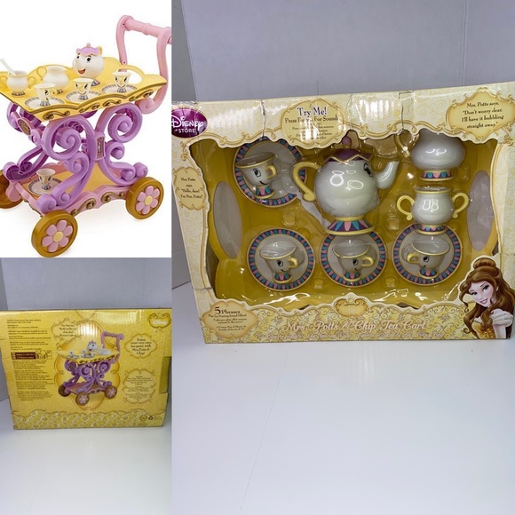Disney | Toys | Nwt Disney Mrs Potts And Chip Tea Cart New | Poshmark